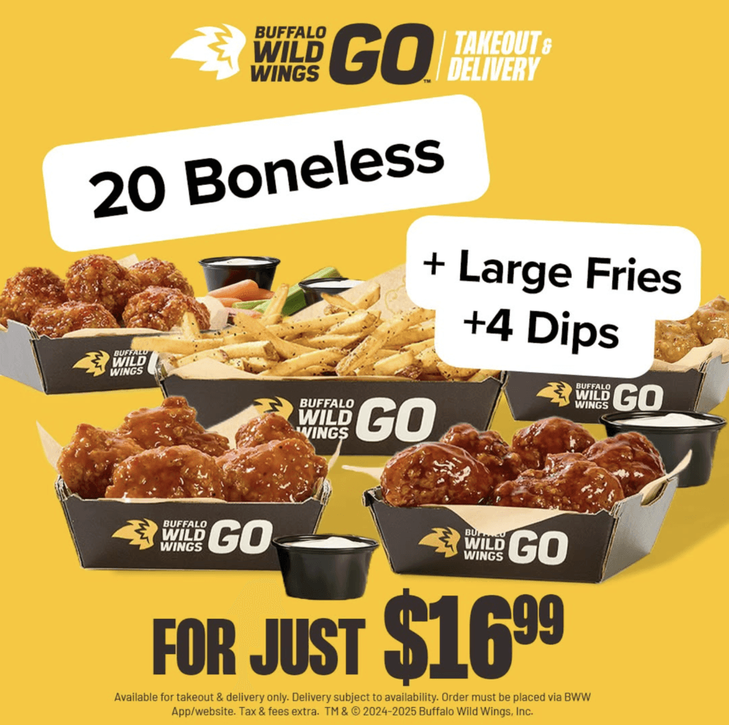Buffalo Wild Wings Menu With Prices [Updated June 2025]
